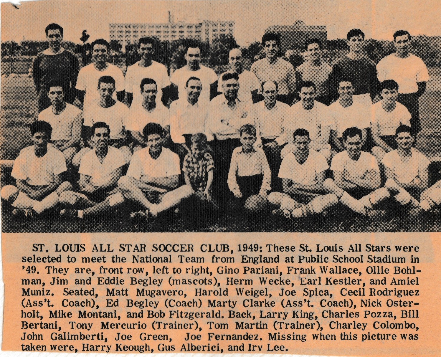 Wallace, Frank "Pee Wee" 1975 - St. Louis Soccer Hall of Fame