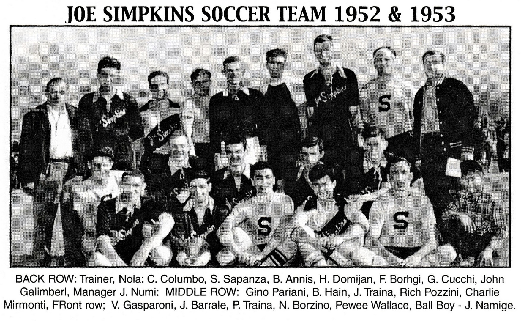 Colombo, Charlie 1975 - St. Louis Soccer Hall of Fame