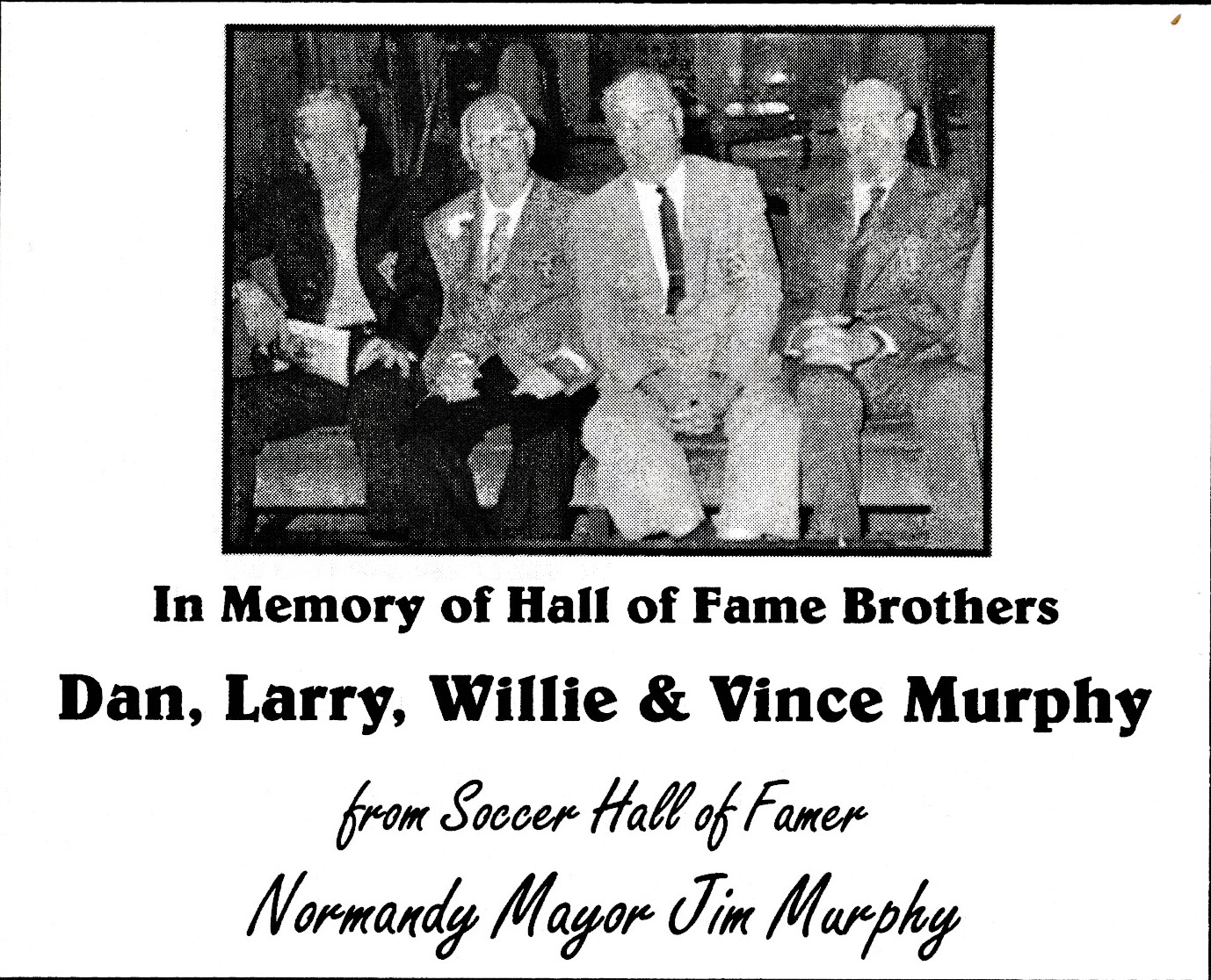 Murphy, Daniel J. 1974 - St. Louis Soccer Hall of Fame