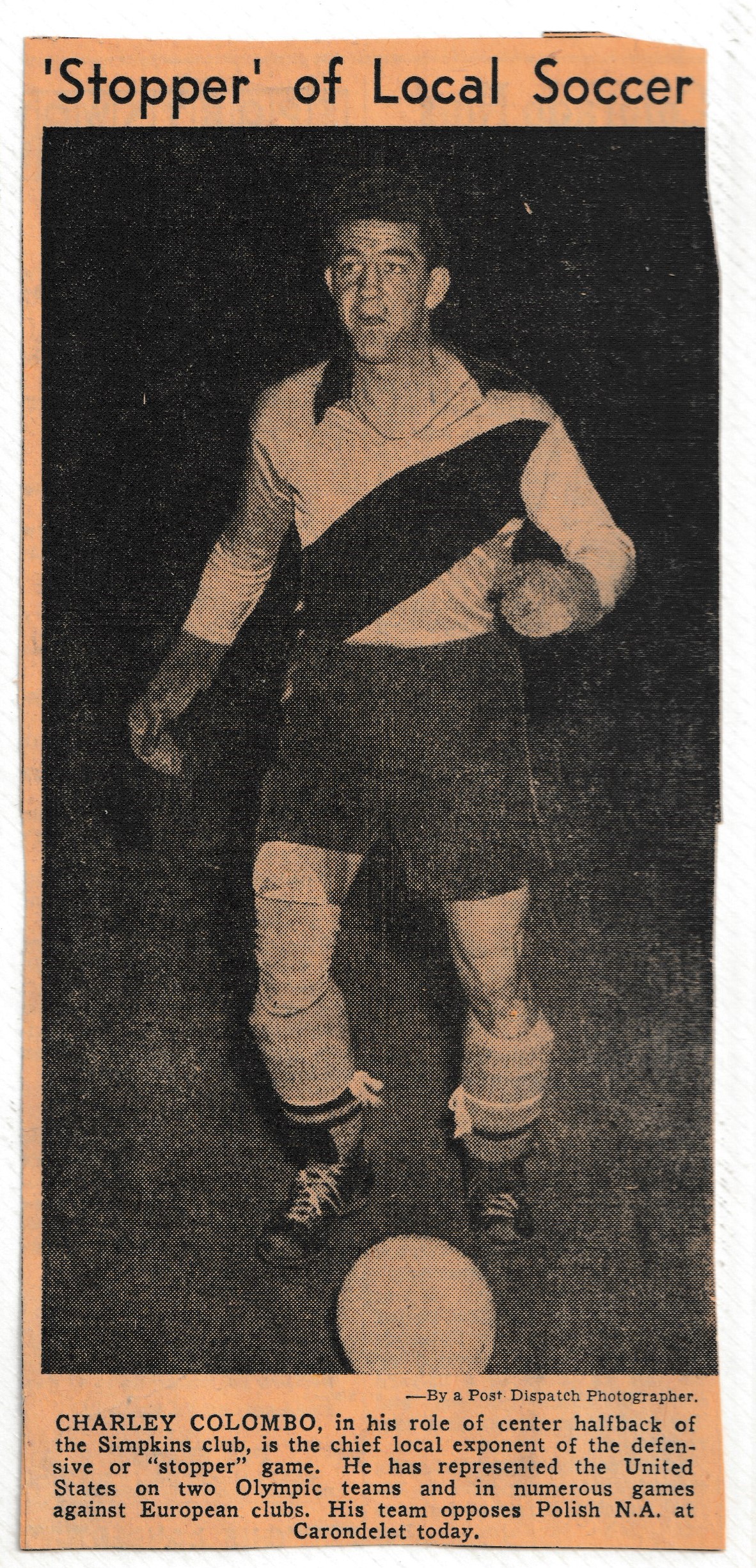 Colombo, Charlie 1975 - St. Louis Soccer Hall of Fame