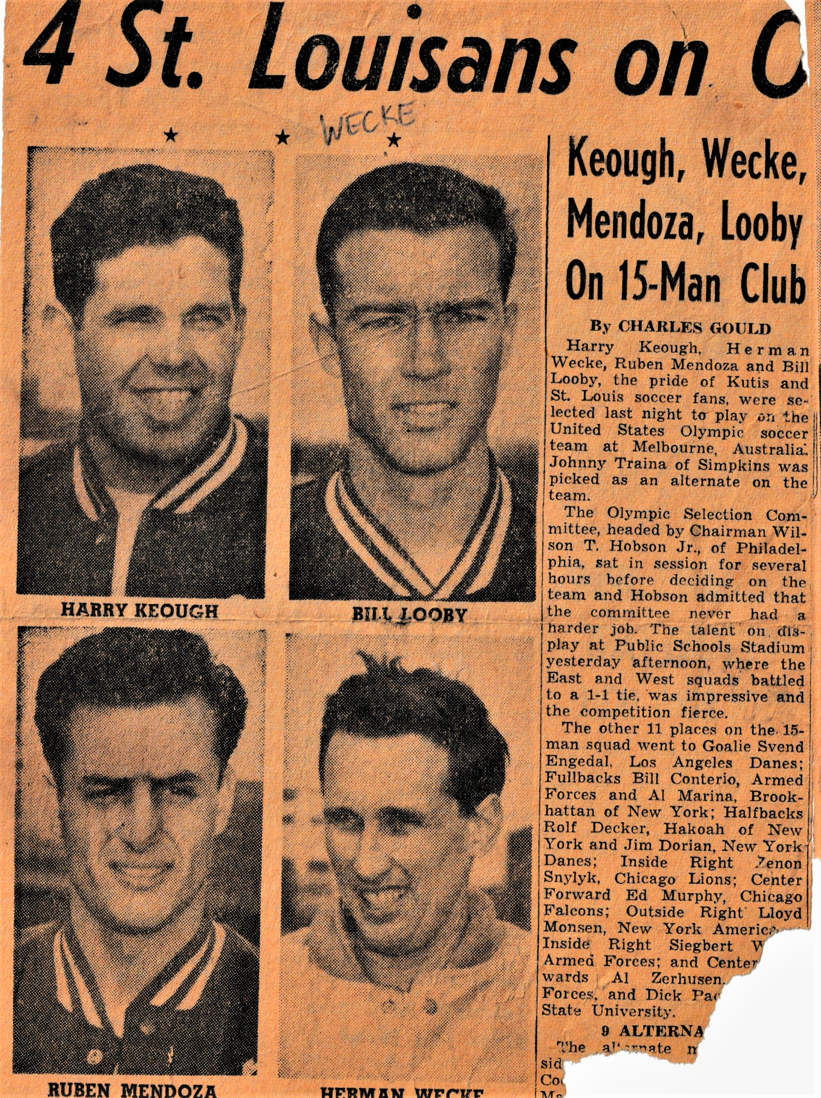 Keough, Harry 1972 - St. Louis Soccer Hall of Fame