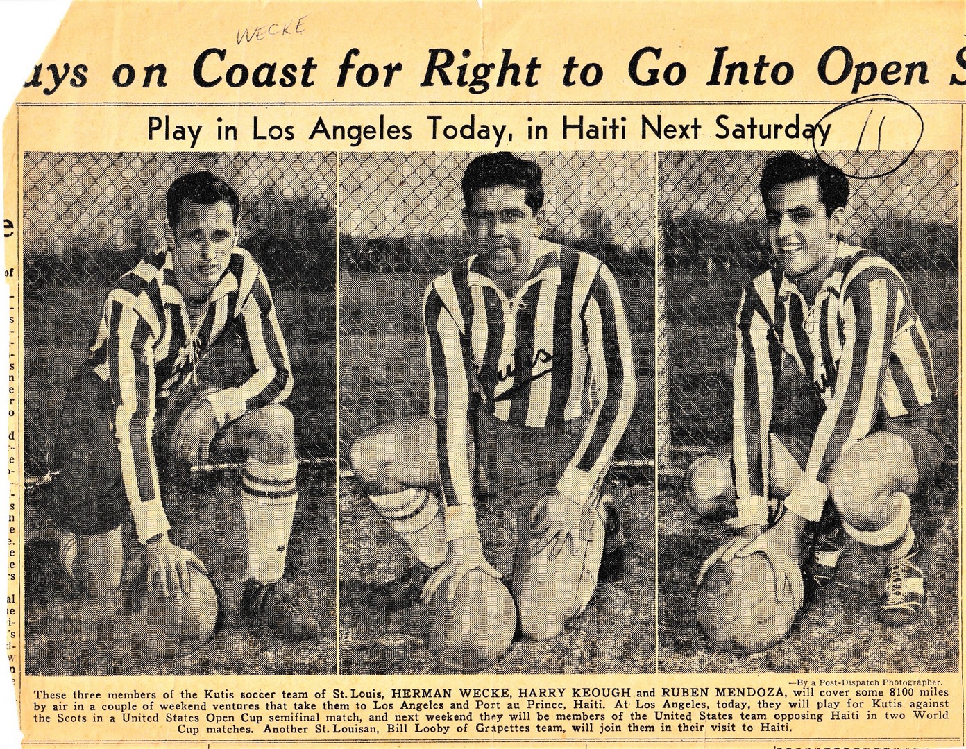 Keough, Harry 1972 - St. Louis Soccer Hall of Fame