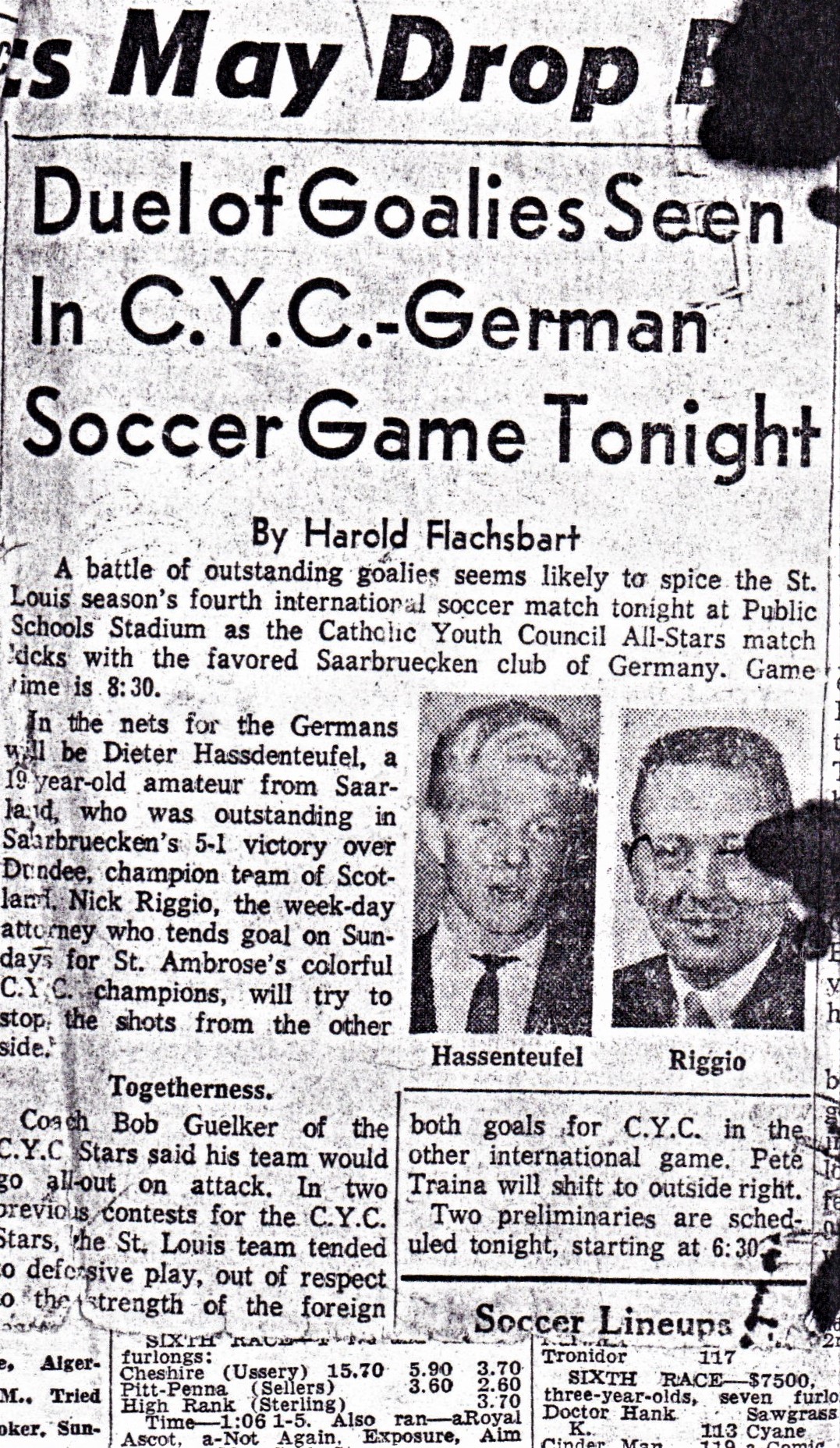 Riggio, Nick 1985 - St. Louis Soccer Hall of Fame