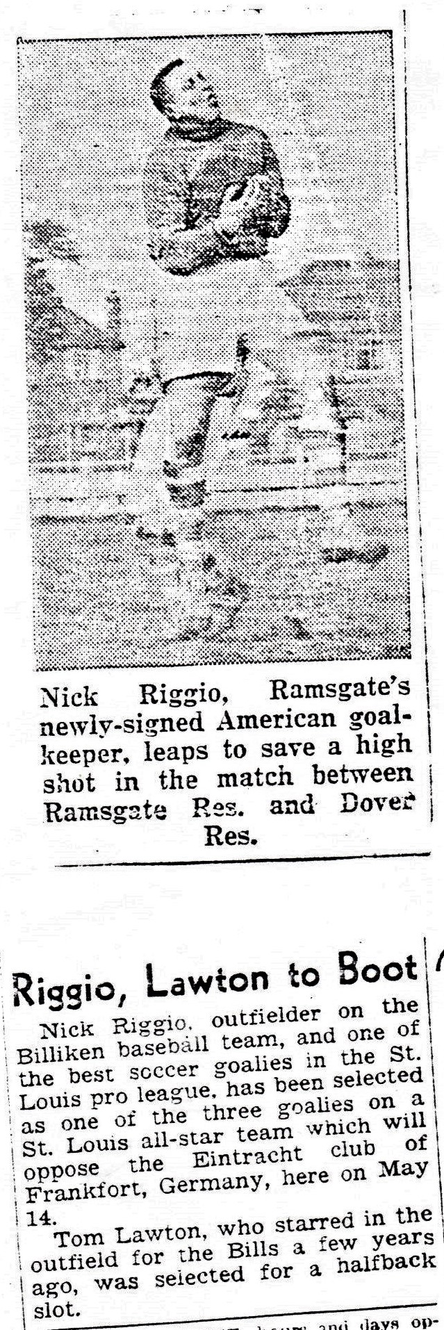 Riggio, Nick 1985 - St. Louis Soccer Hall of Fame