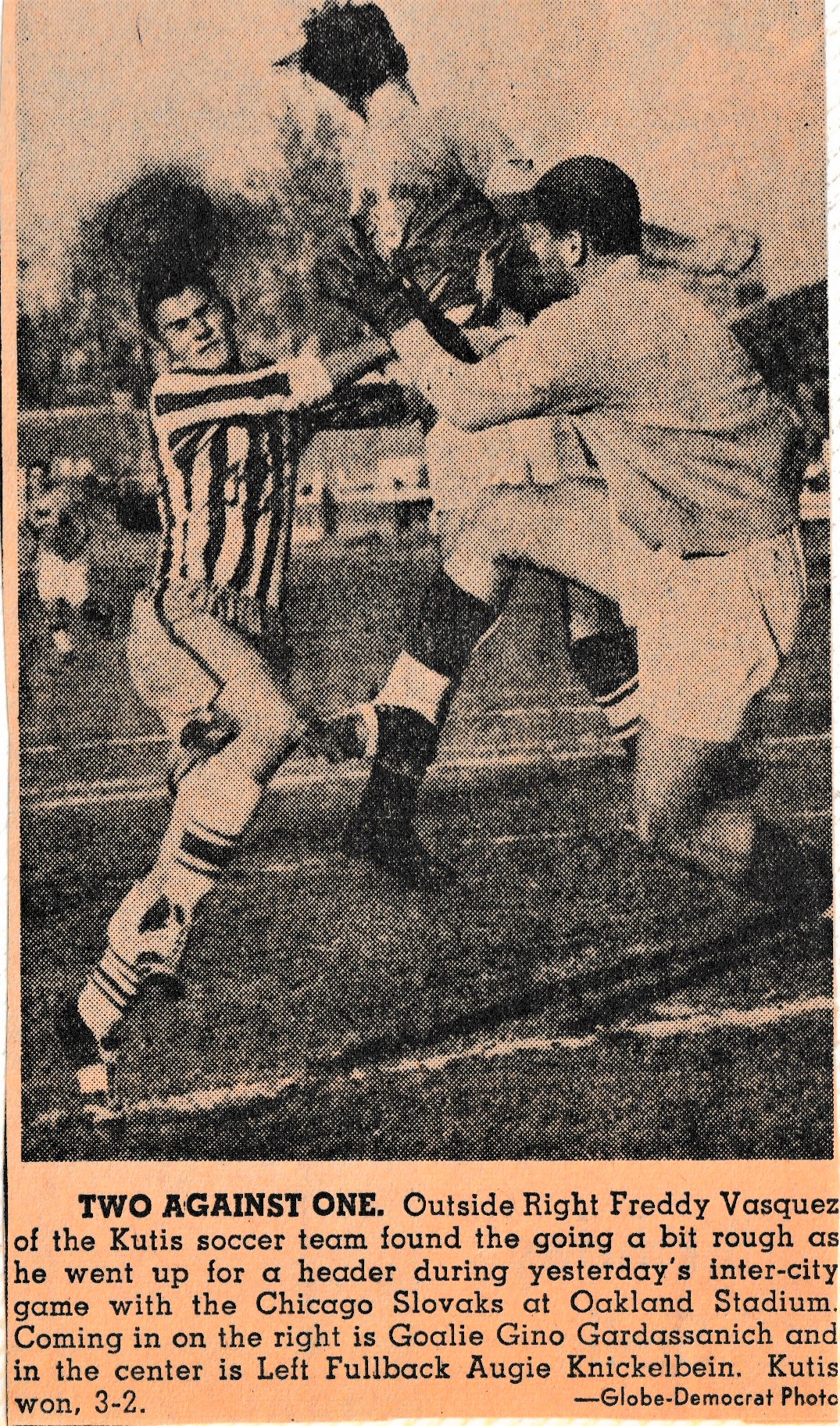 Vasquez, Fred 1988 - St. Louis Soccer Hall of Fame