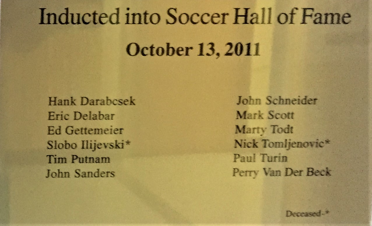 Van Der Beck, Perry 2011 - St. Louis Soccer Hall of Fame