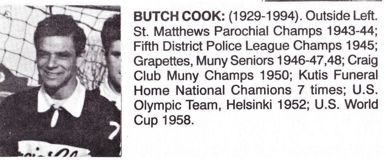 Cook, Elwood "Butch" 1996 - St. Louis Soccer Hall of Fame