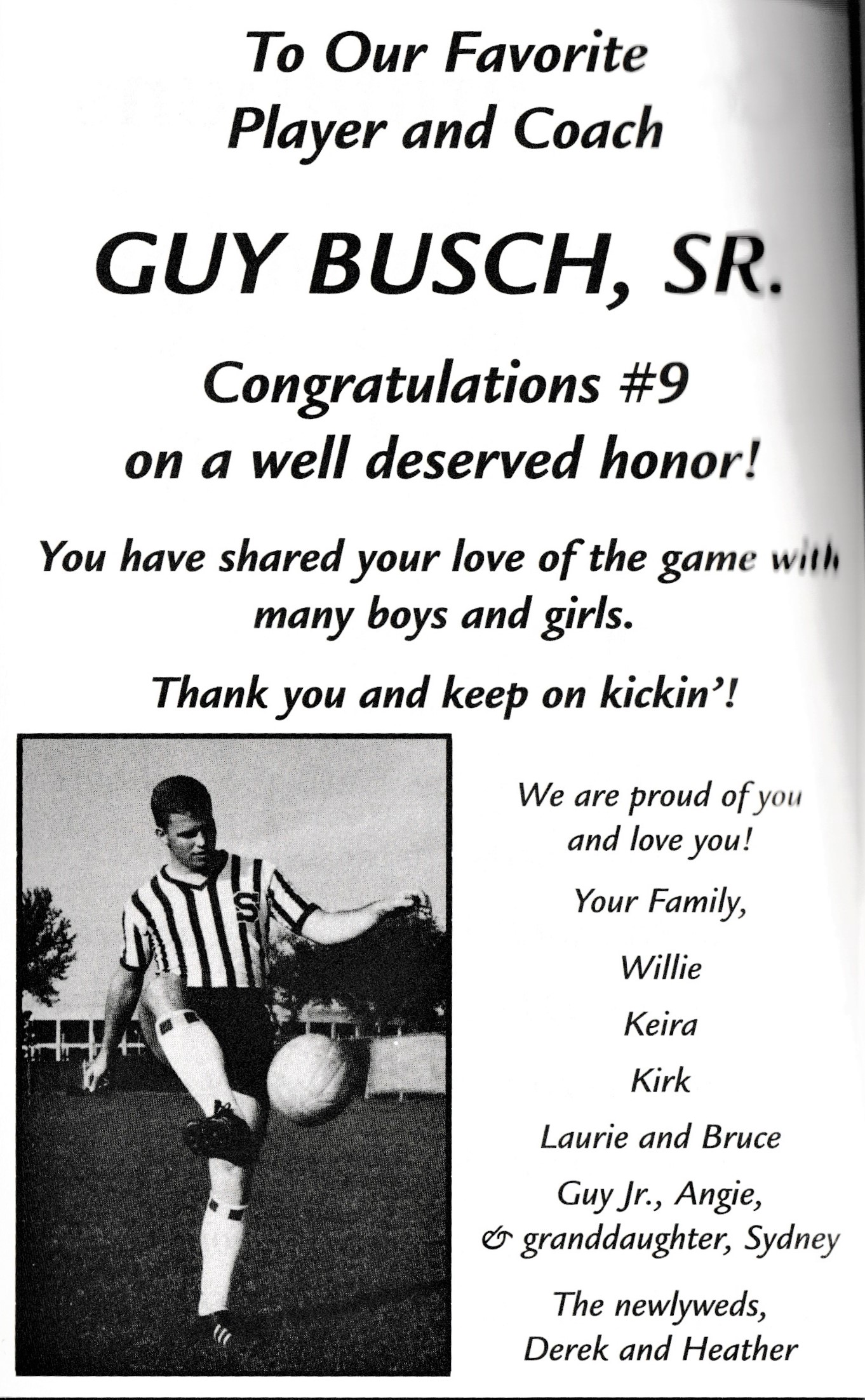 Busch, Guy 2001 - St. Louis Soccer Hall of Fame