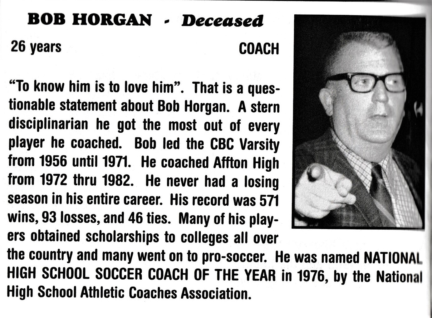 Horgan, Bob 2003 - St. Louis Soccer Hall of Fame