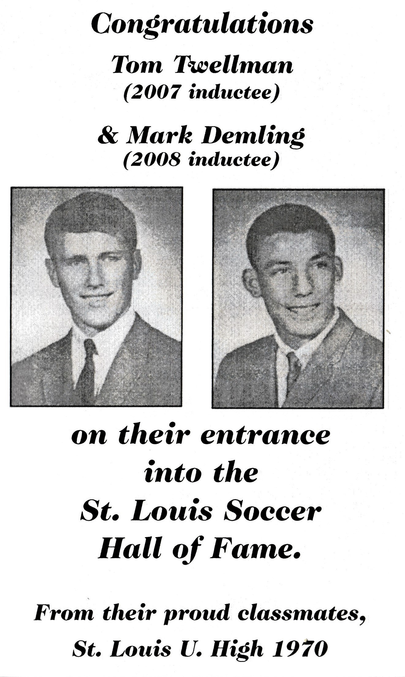 Demling, Mark 2008 - St. Louis Soccer Hall of Fame