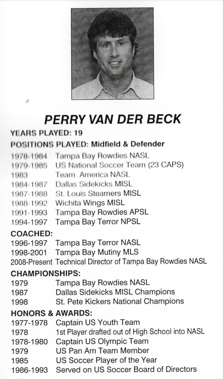 Van Der Beck, Perry 2011 - St. Louis Soccer Hall of Fame