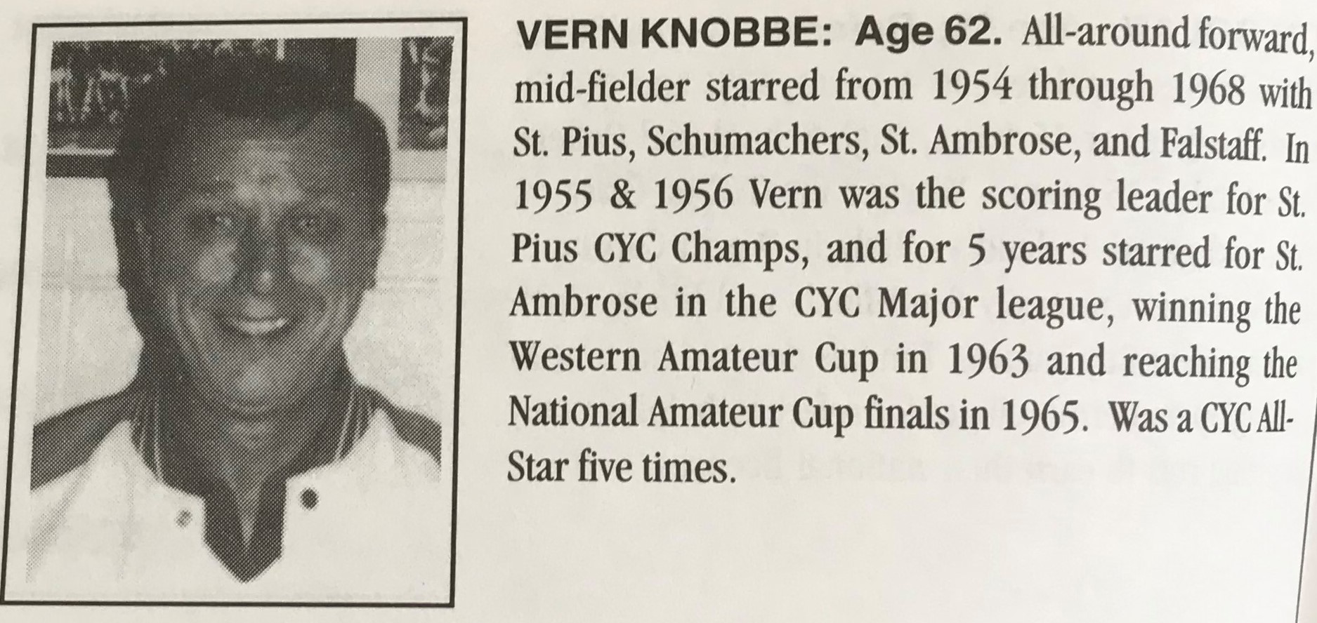 1998 Inductees - St. Louis Soccer Hall of Fame