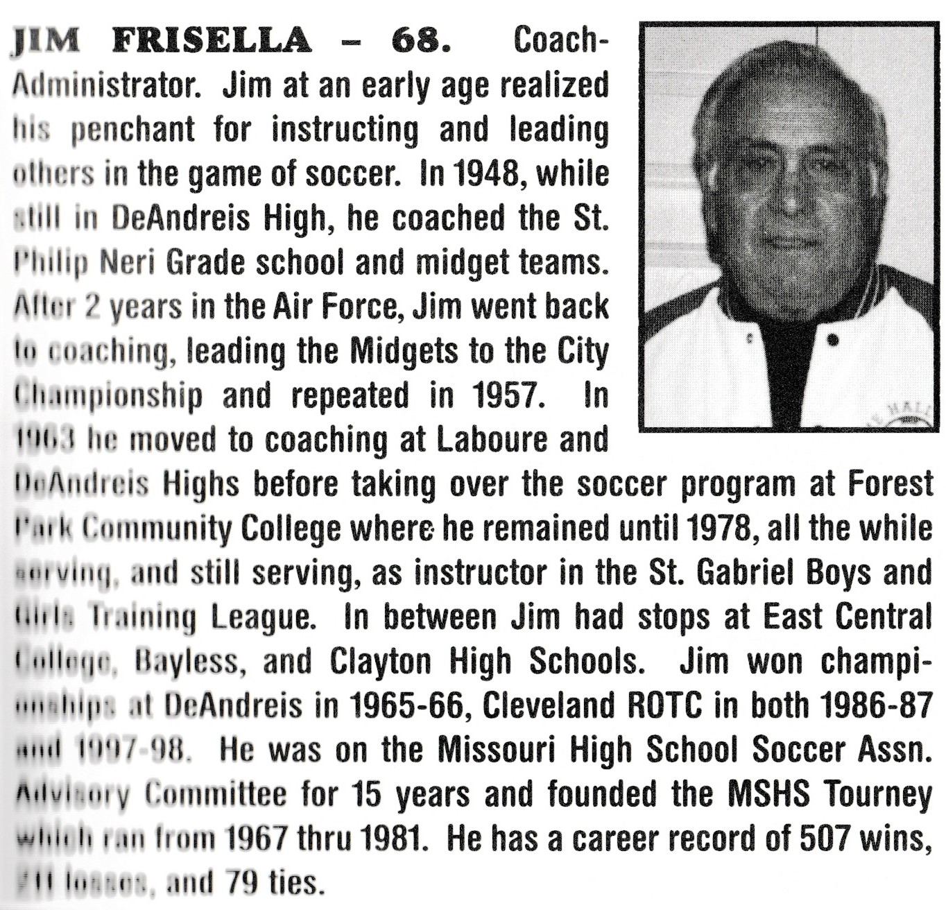 2001 Inductees - St. Louis Soccer Hall of Fame