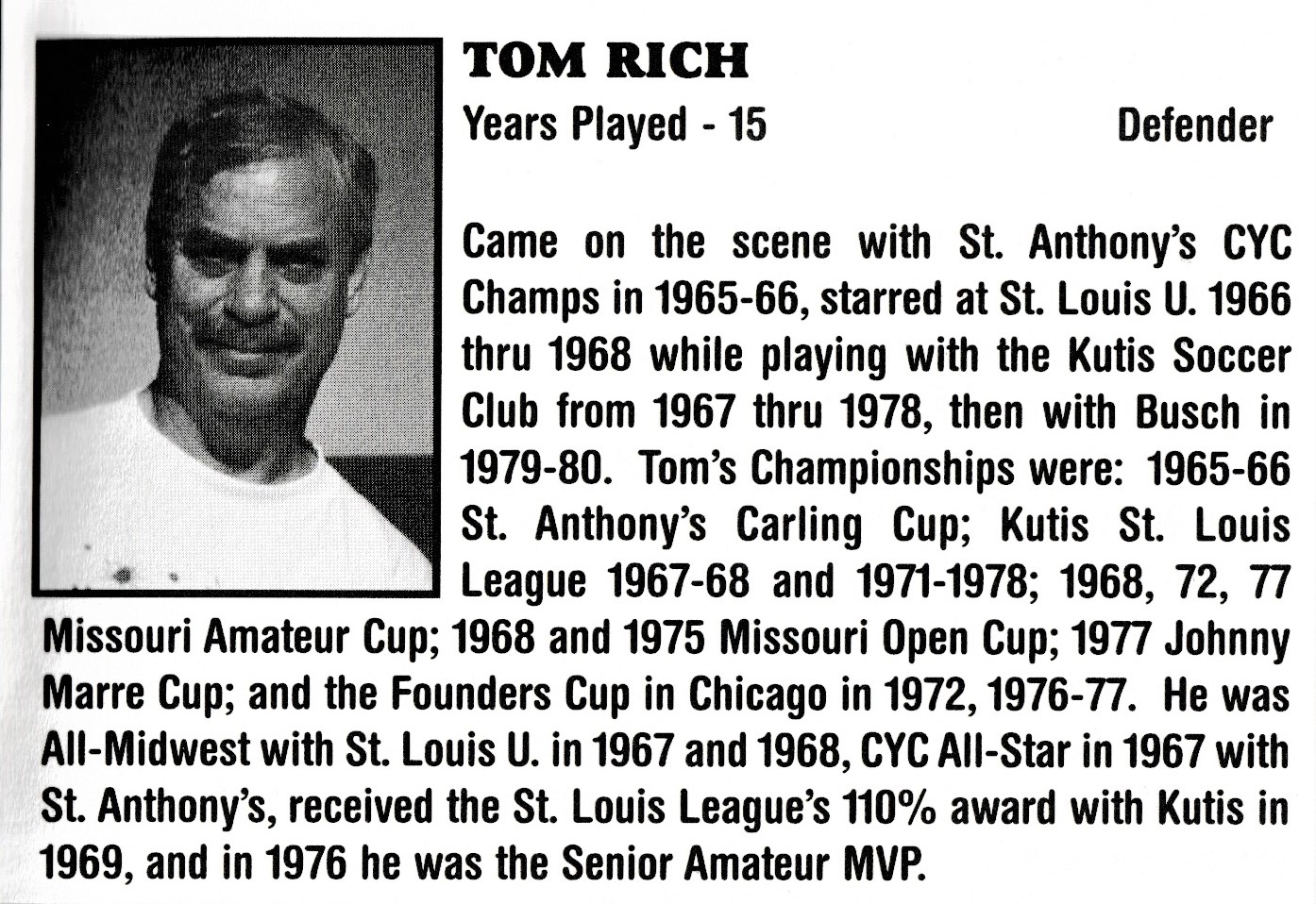 2003 Inductees - St. Louis Soccer Hall of Fame