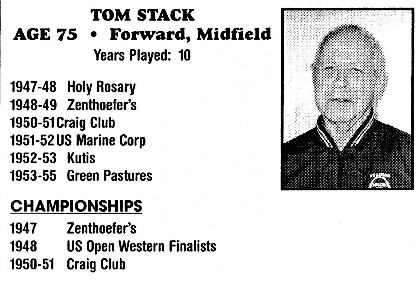 2006 Inductees - St. Louis Soccer Hall of Fame