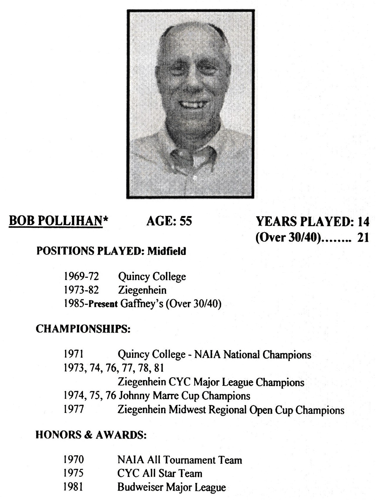 2008 Inductees - St. Louis Soccer Hall of Fame