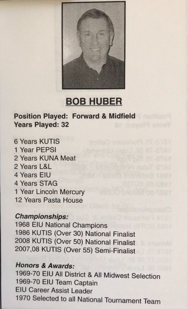 Huber, Bob 2009 - St. Louis Soccer Hall of Fame
