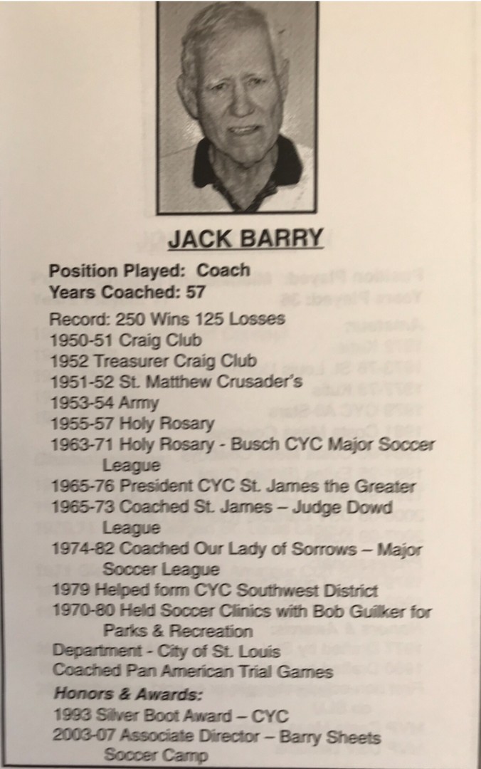 2009 Inductees - St. Louis Soccer Hall of Fame