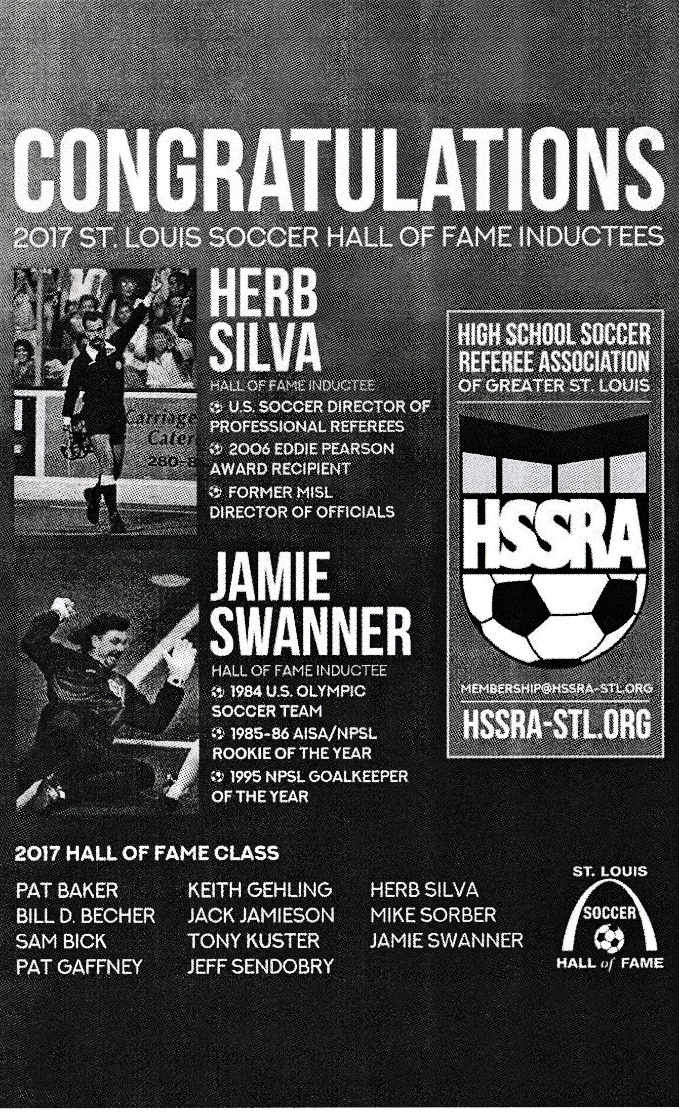 Swanner, Jamie 2017 - St. Louis Soccer Hall of Fame
