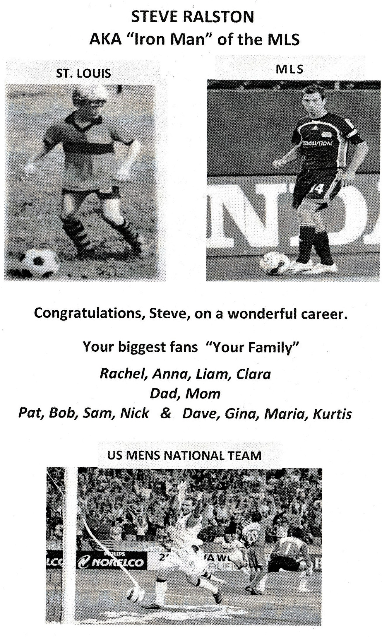 Ralston, Steve 2018 - St. Louis Soccer Hall of Fame