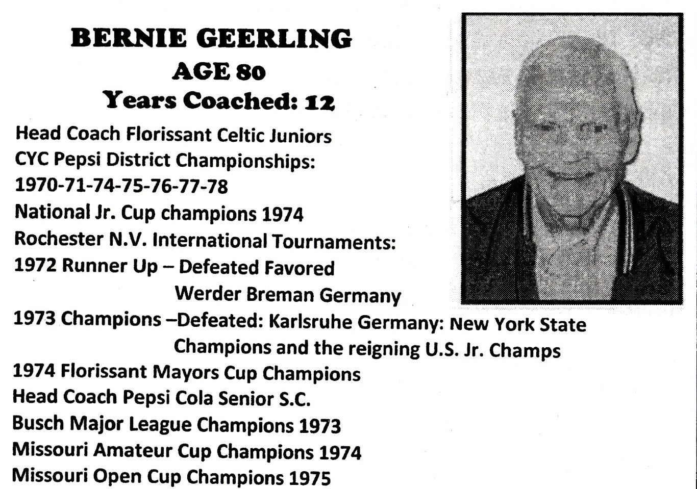 2007 Inductees - St. Louis Soccer Hall of Fame