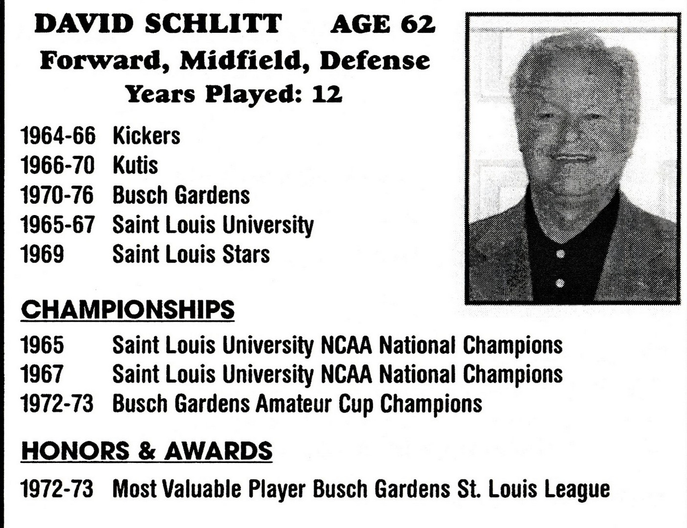 2007 Inductees - St. Louis Soccer Hall of Fame